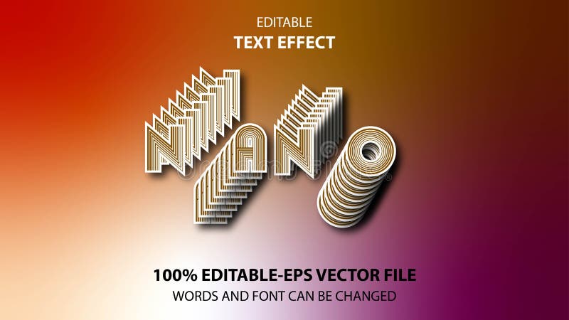 Nano Editable Text Effect stock illustration. Illustration of alphabet ...