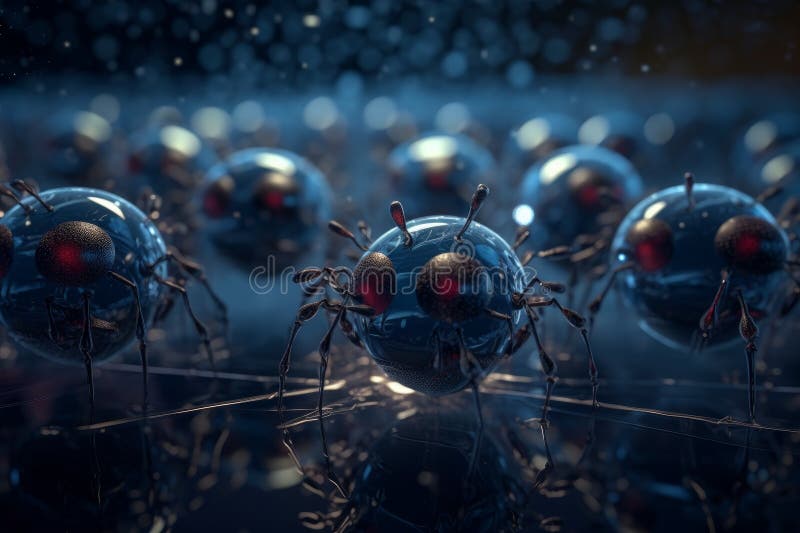 Nano Bot Swarm. Generate Ai Stock Illustration - Illustration of ...