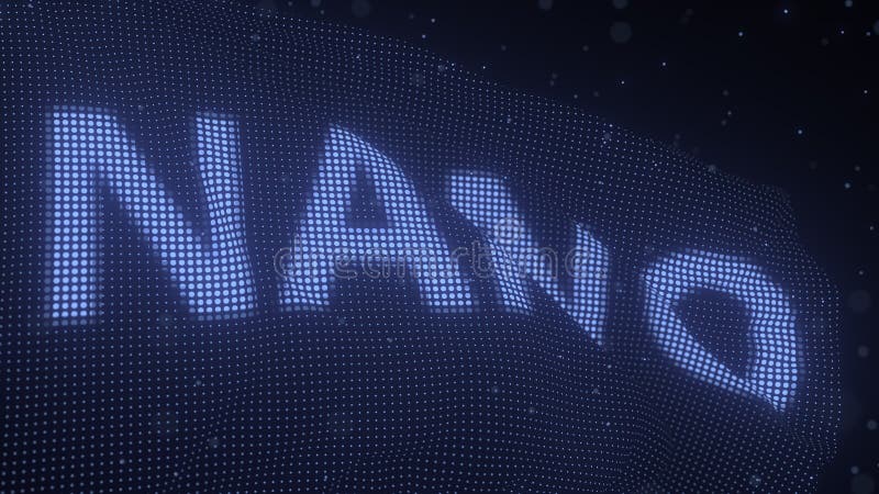 Nano Cryptocurrency Name on Waving Digital Flag, 3d Rendering, 3d ...
