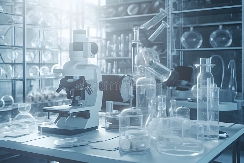 Nano Digital Laboratory. Biotechnology of the Future Stock Illustration ...