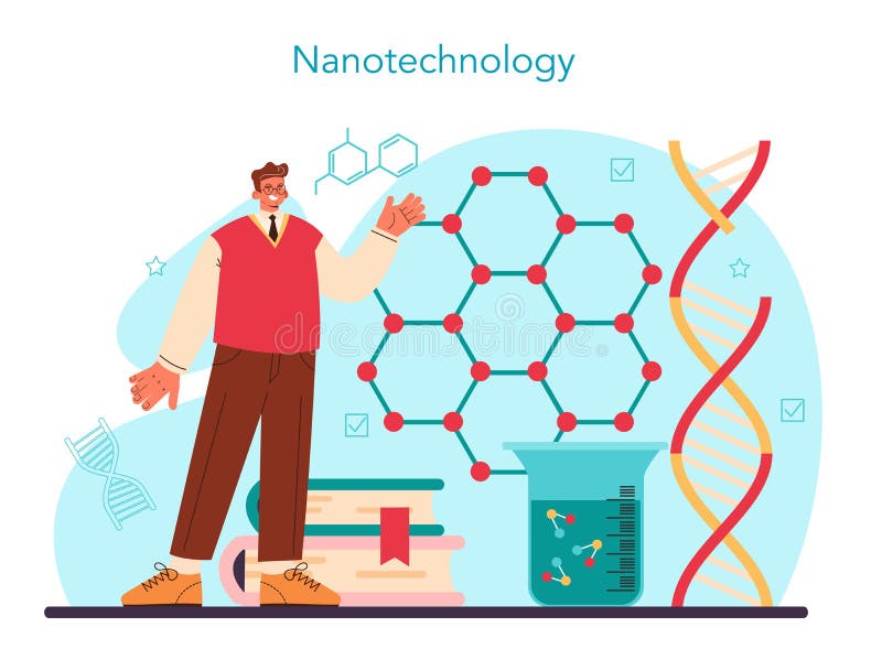 Nano Engineering. Scientists Work in Laboratory with Nanoparticle Stock ...