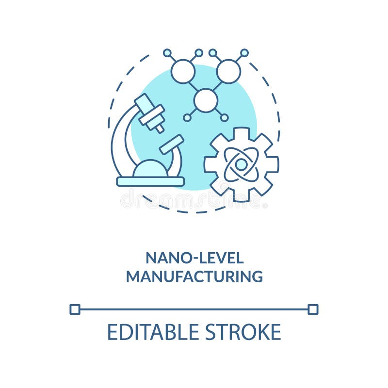 Nano-level Manufacturing Concept Icon Stock Vector - Illustration of ...