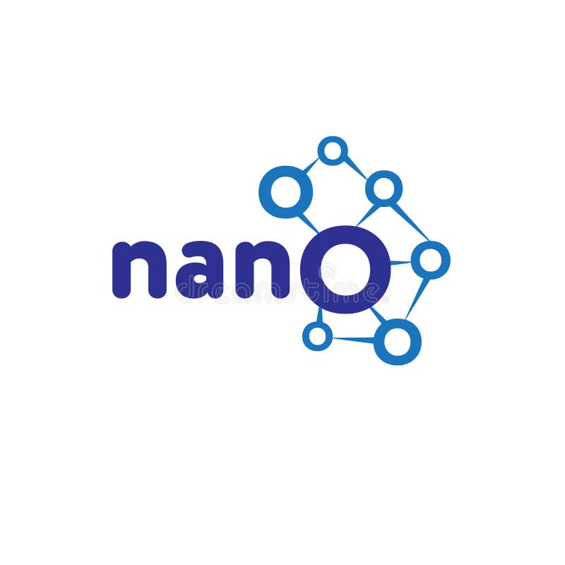 Nano Logo - Nanotechnology. Template Design Of Logotype. Vector Presentation. Stock Vector ...