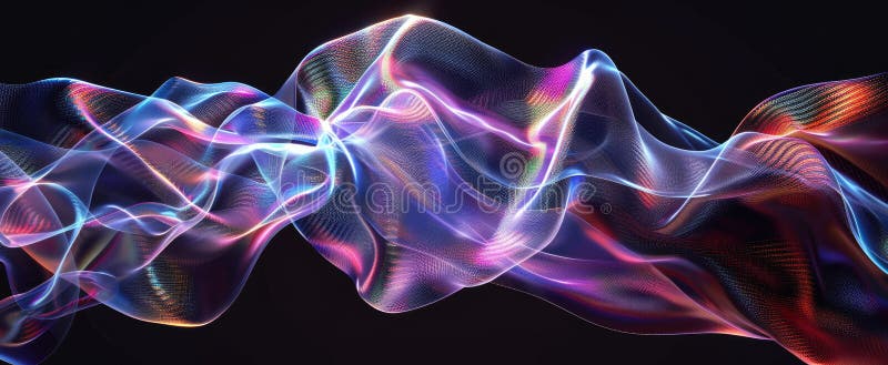 Nano Material Abstract Background, Waves of Futuristic Fabric ...