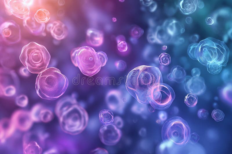 Nano-Molecular Cell, Strong Increase in Cellular Processes Stock Photo ...