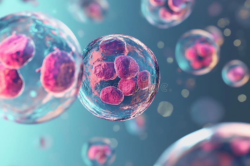 Nano-Molecular Cell, Strong Increase in Cellular Processes Stock Photo ...