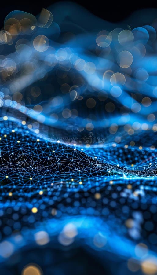 Nano Network Ai Innovation, Abstract Communication on Blue Green ...