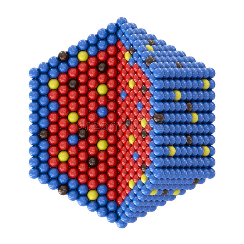 Nano Particles in Hexagonal Cross Section Stock Illustration ...
