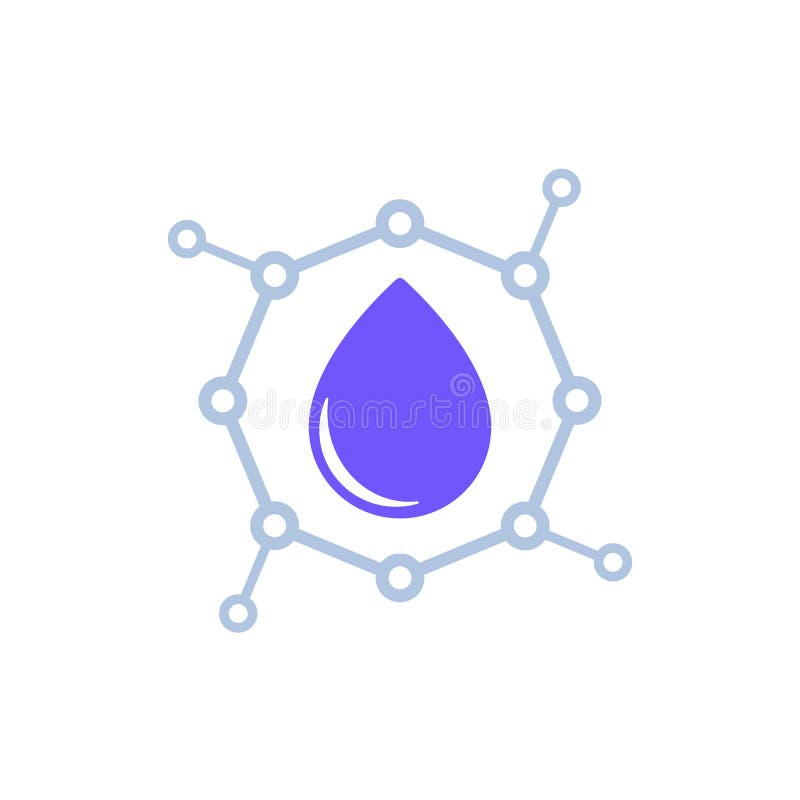 Nano Particles Icon with a Drop, Vector Stock Vector - Illustration of ...