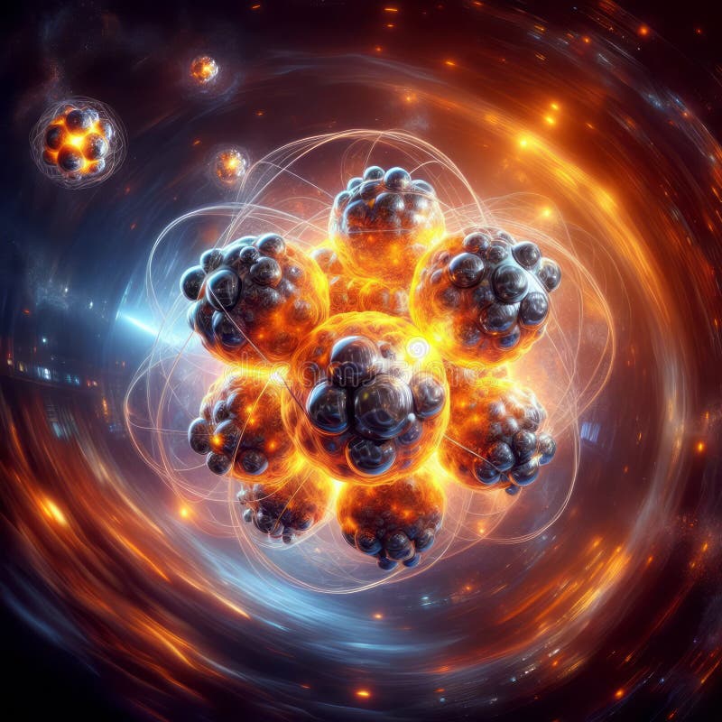 Nano Physics Science Illustration Model Concept. Stock Illustration ...