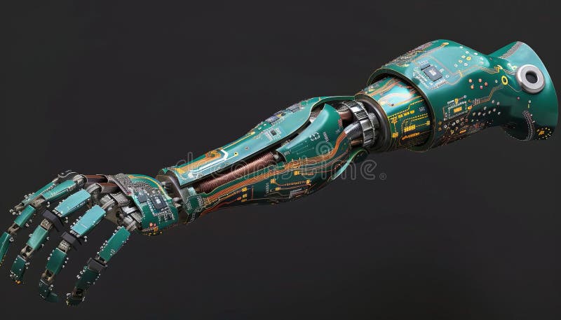 149 Nano Robotic Prosthetic Arm Anatomy with Circuit Board Textures 3D ...