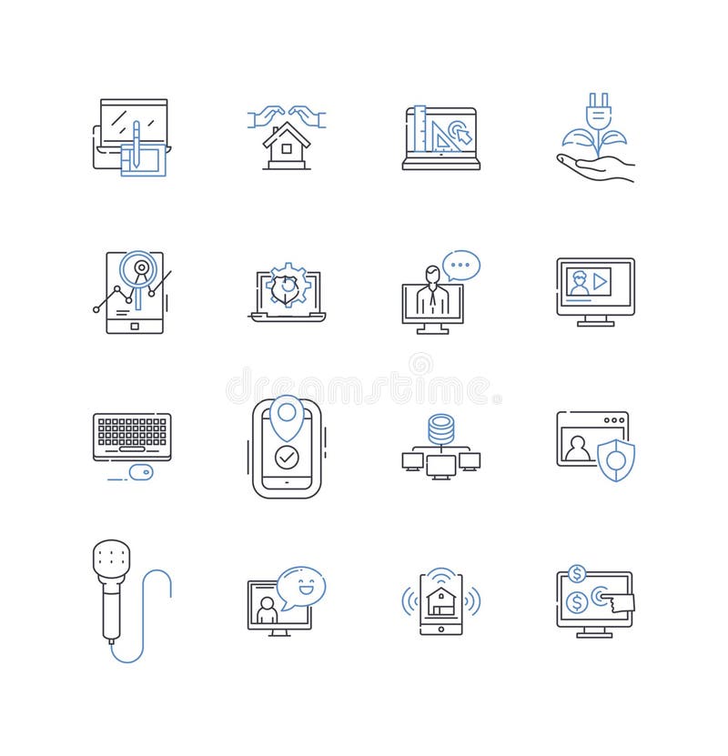 Nano-scale Line Icons Collection. Nanoparticles, Nanotechnology ...