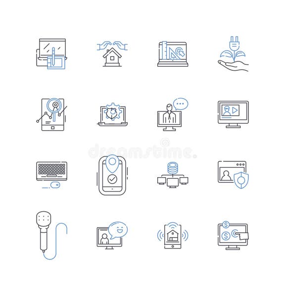 Nano-scale Line Icons Collection. Nanoparticles, Nanotechnology ...