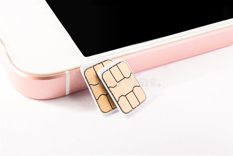 Nano Sim Card and Smart Phone Stock Photo - Image of isolated, mobile ...