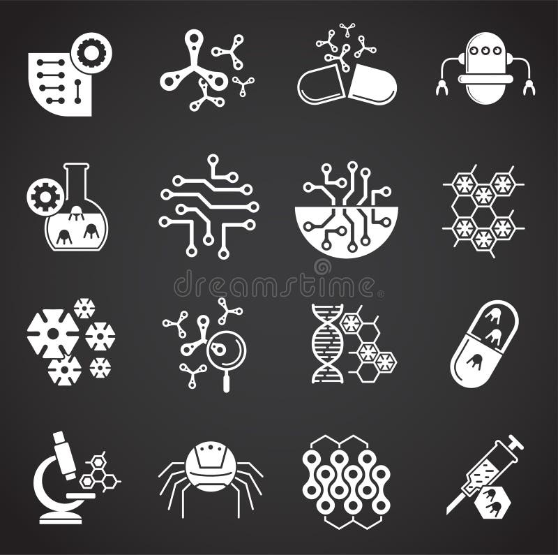 Nano Tech Related Icons Set on Background for Graphic and Web Design ...