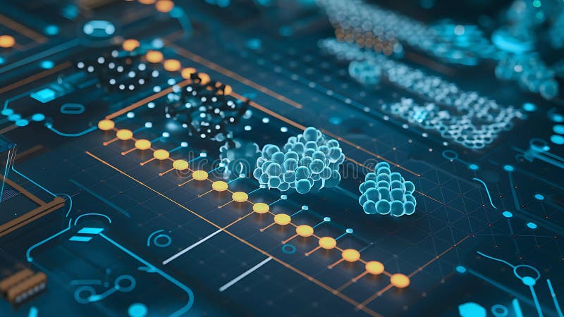 Futuristic Nanotechnology Abstract Background, Nano Tech Stock ...