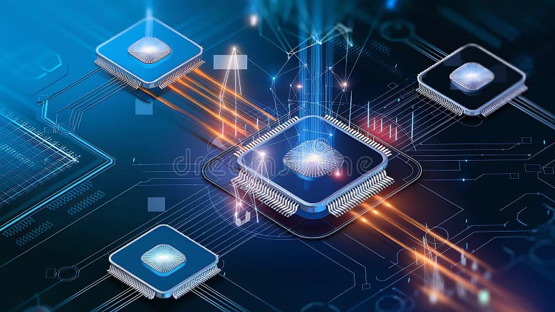 Futuristic Nanotechnology Abstract Background, Nano Tech Stock ...