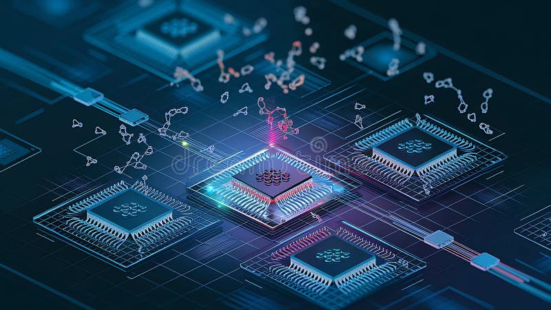 Futuristic Nanotechnology Abstract Background, Nano Tech Stock ...