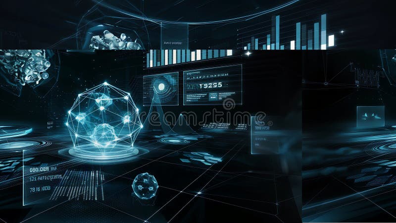 Futuristic Nanotechnology Abstract Background, Nano Tech Stock ...