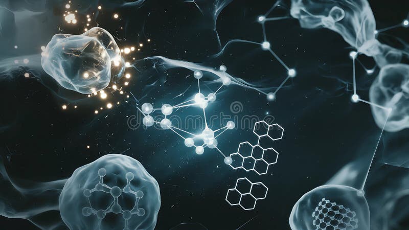 Futuristic Nanotechnology Abstract Background, Nano Tech Stock ...