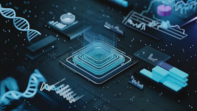 Futuristic Nanotechnology Abstract Background, Nano Tech Stock ...