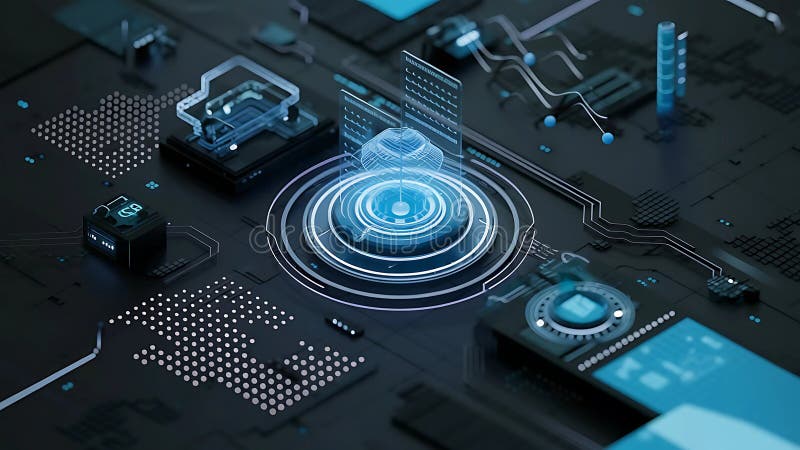 Futuristic Nanotechnology Abstract Background, Nano Tech Stock ...