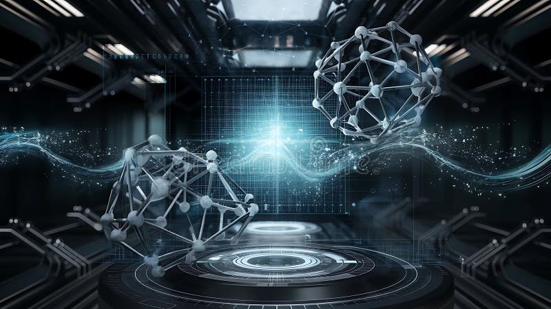 Futuristic Nanotechnology Abstract Background, Nano Tech Stock ...