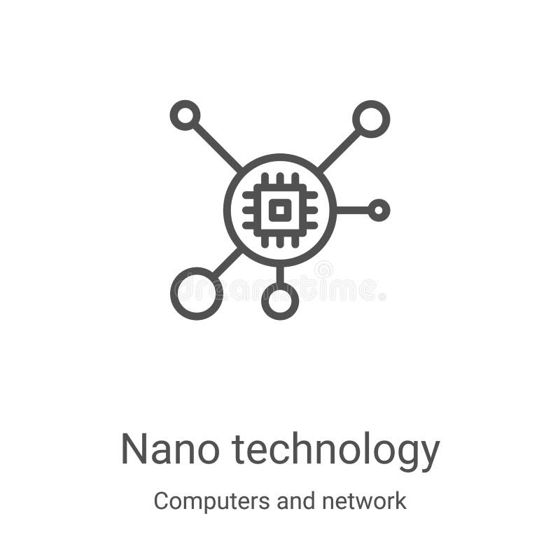 Nano Technology Icon Vector from Computers and Network Collection. Thin ...