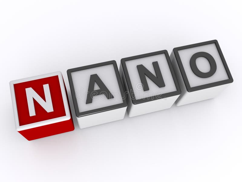 Nano word block on white stock photo. Image of coatings - 334013614