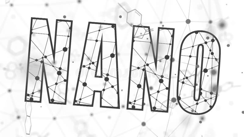 Nanotechnology Concept. Text Textured by Lines Connected with Dots ...