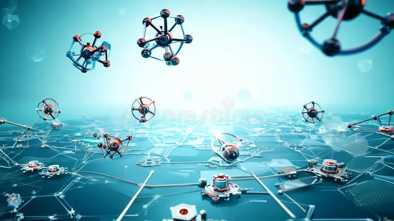 Nanobots Assembling Microscopic Structures in Scientific Abstract ...