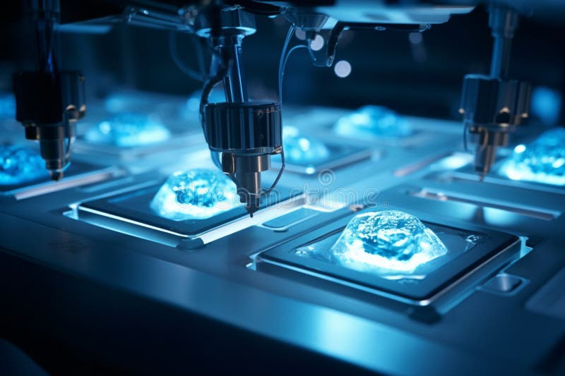 Nanobots Performing Intricate Tasks at a Microscopic Level, Cutting ...