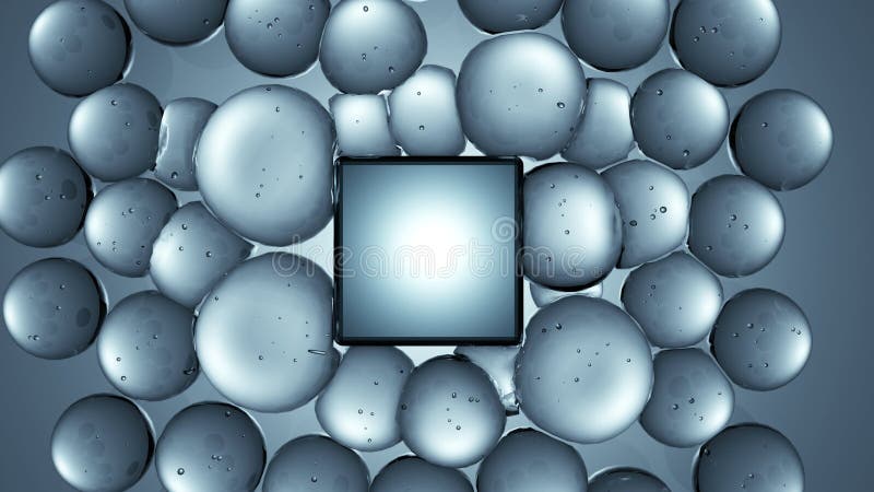 Nanobubbles with Transparent Square Object Stock Illustration ...