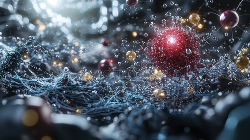 Nanomaterials Conductivity Research Science Lab Digital Visualization ...