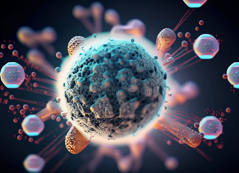 Nanoparticles Abstract Background Stock Illustration - Illustration of ...