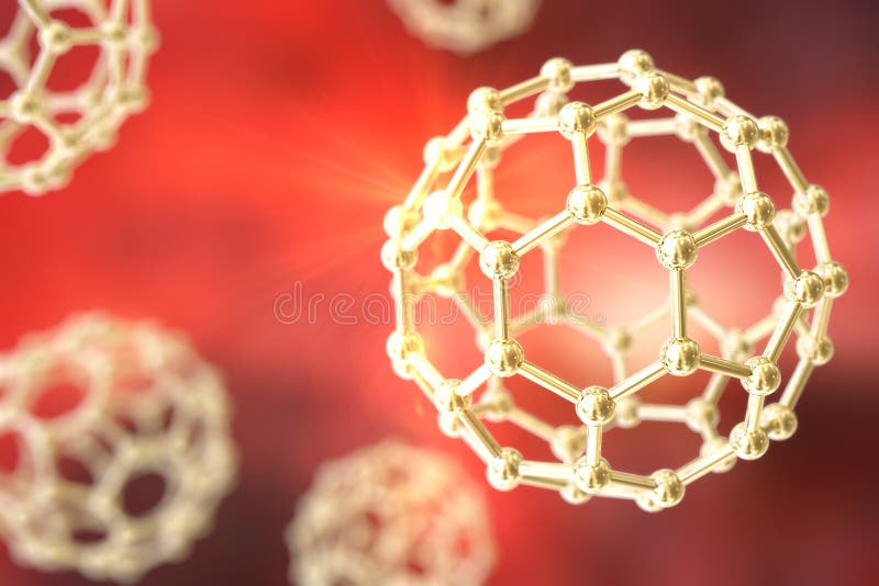 Nanoparticles on Colorful Background Stock Illustration - Illustration ...