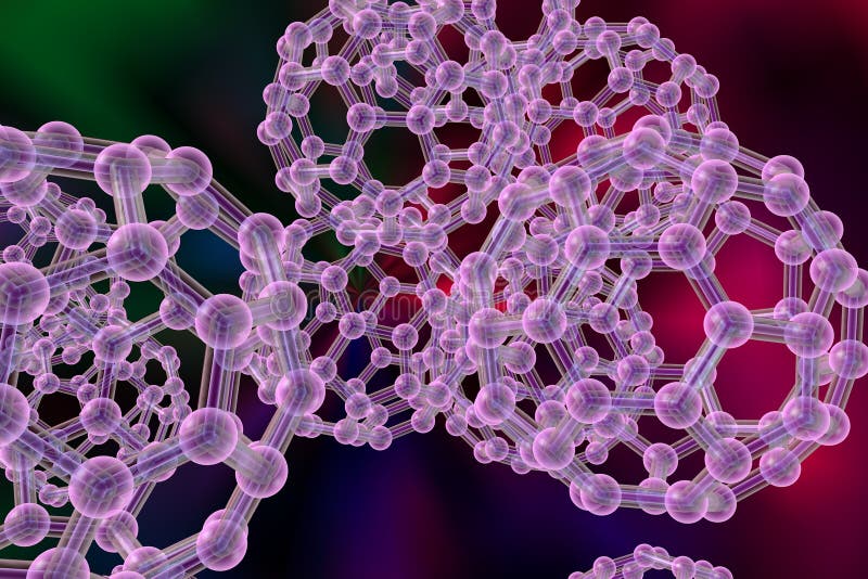 Nanoparticles on Colorful Background Stock Illustration - Illustration ...