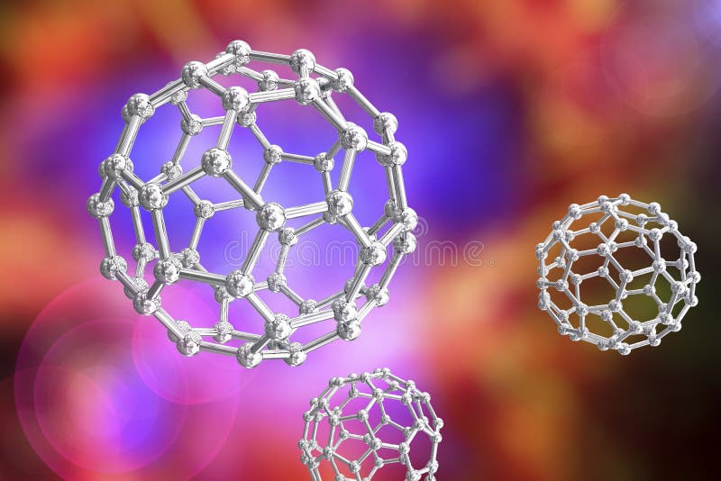 Nanoparticles on Colorful Background Stock Illustration - Illustration ...