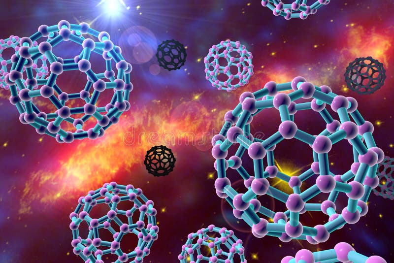 Nanoparticles on Colorful Background Stock Illustration - Illustration ...