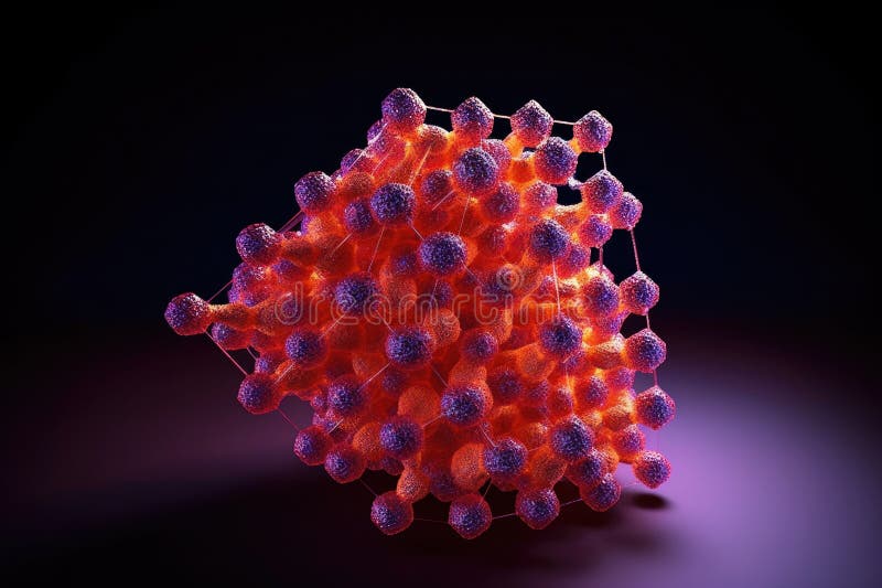 Nanoparticles Forming a Geometric Shape Stock Illustration ...