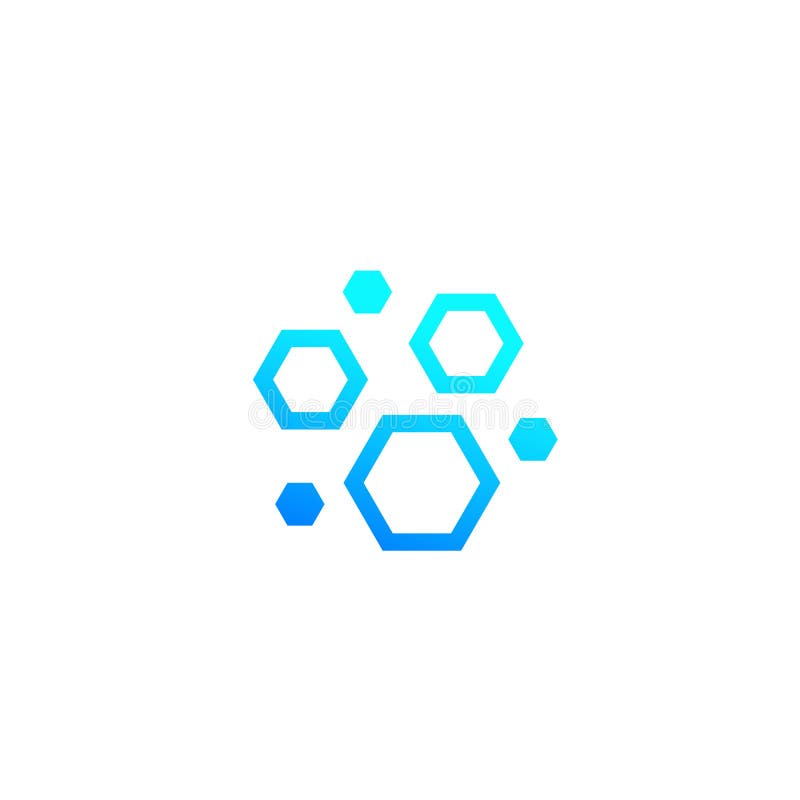 Nanoparticles, Hexagon Nano Molecules Vector Icon Stock Vector ...