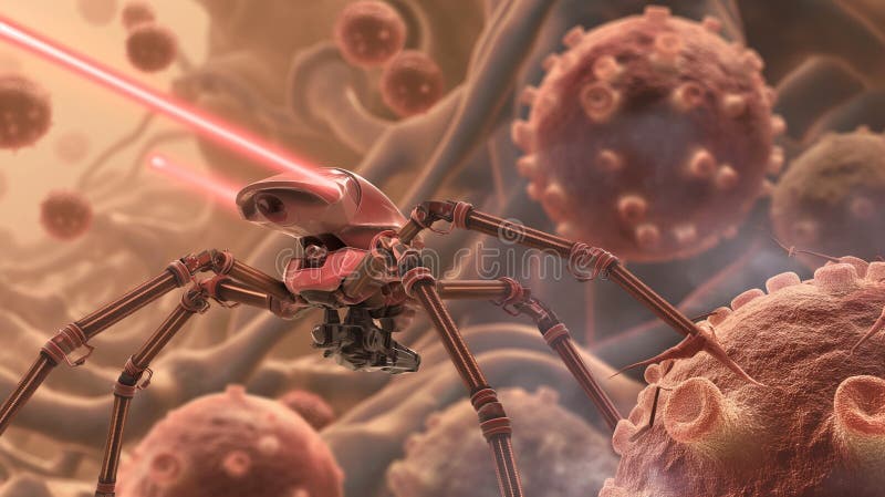 Nanorobots Attack Bacteria in Cells. Biological Robots are Introduced ...