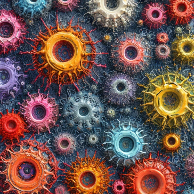 Nanoscale Surface Textures stock illustration. Illustration of textures ...