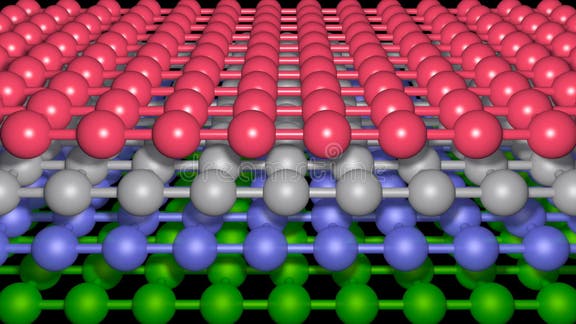 Nanosheets , Molecular Layers . 3d Render Illustration View 3 Stock ...