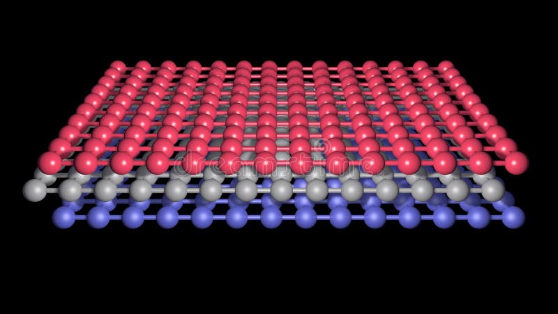 Nanosheets , Molecular Layers . 3d Render Illustration View 6 Stock ...
