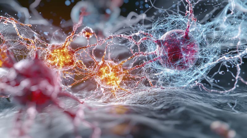 Nanotechnology in Action Close-up View of Molecular Processes ...