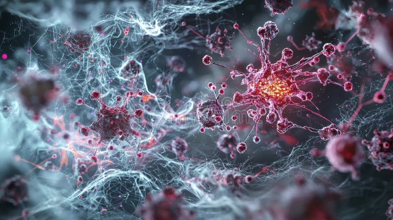 Nanotechnology in Action Intricate Microstructures Scientific Laboratory Digital Art Abstract ...