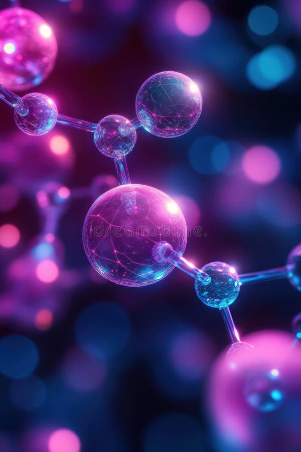 Nanotechnology Background, a Vibrant Background Featuring Glowing ...