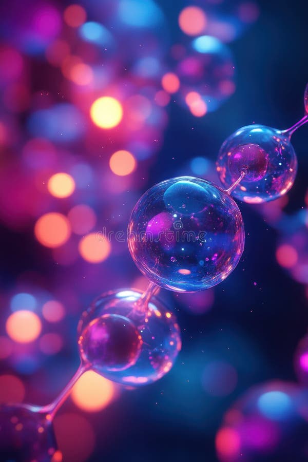 Nanotechnology Background, a Vibrant Background Featuring Glowing ...