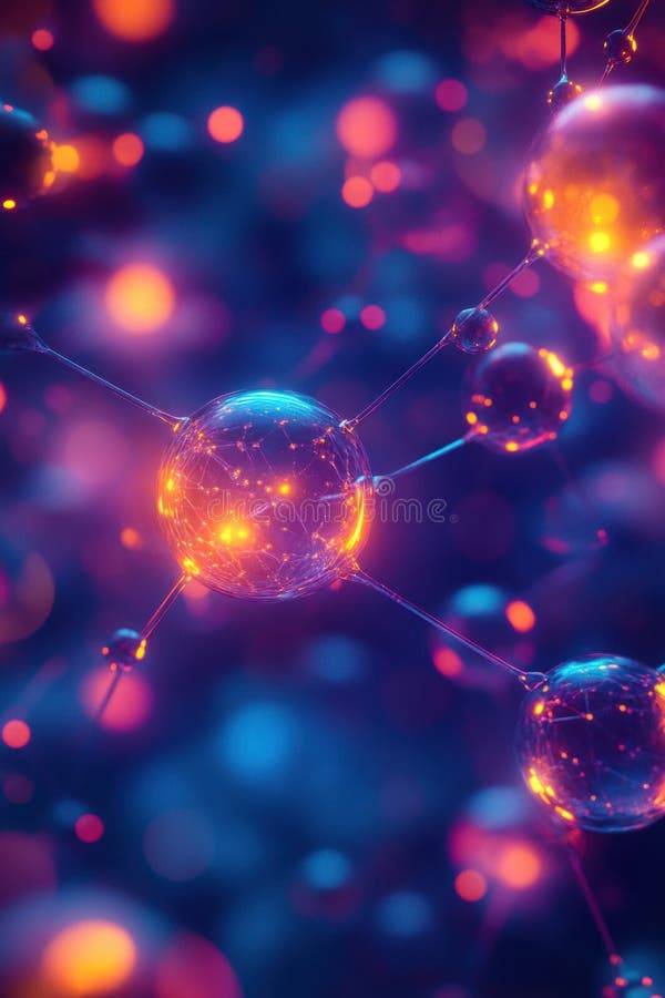 Nanotechnology Background, a Vibrant Background Featuring Glowing ...